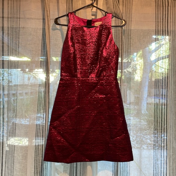 Milly | Dresses | Milly Metallic Hot Pink Cocktail Dress | Poshmark